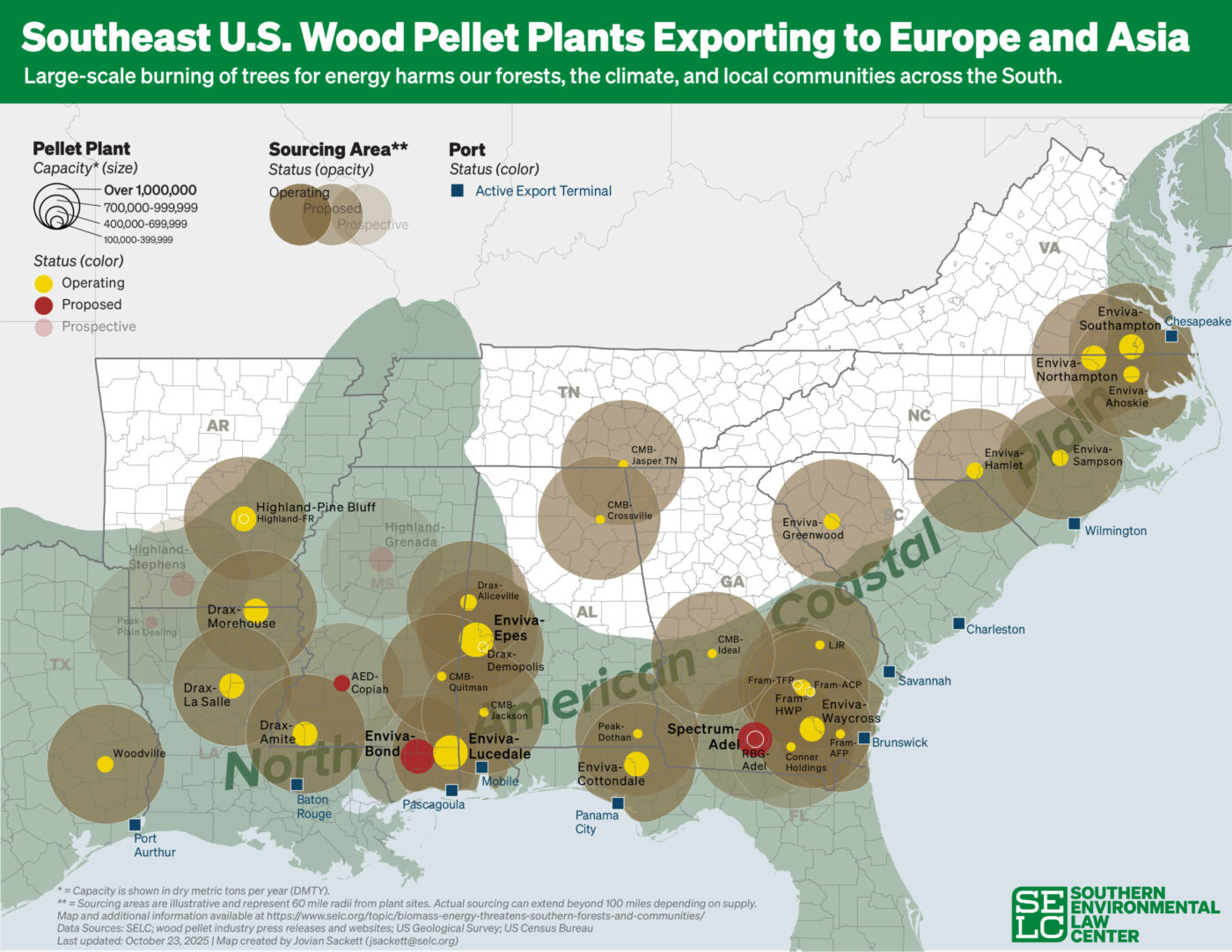 Southeast U.S. Wood Pellet Plants Exporting to Europe and Asia ...
